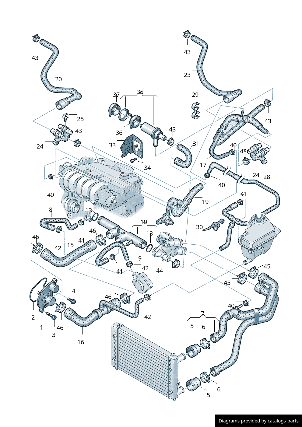 Volkswagen Bracket With Hose Coupling 3B0121068 - LLLParts