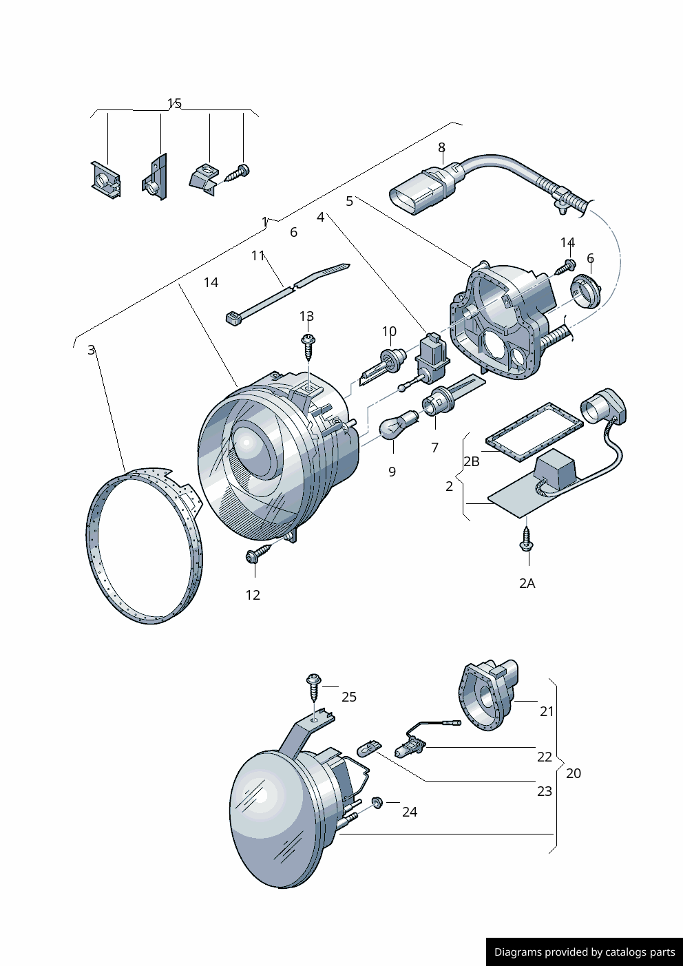 Volkswagen Satin Black 6E0941695B01C - LLLParts