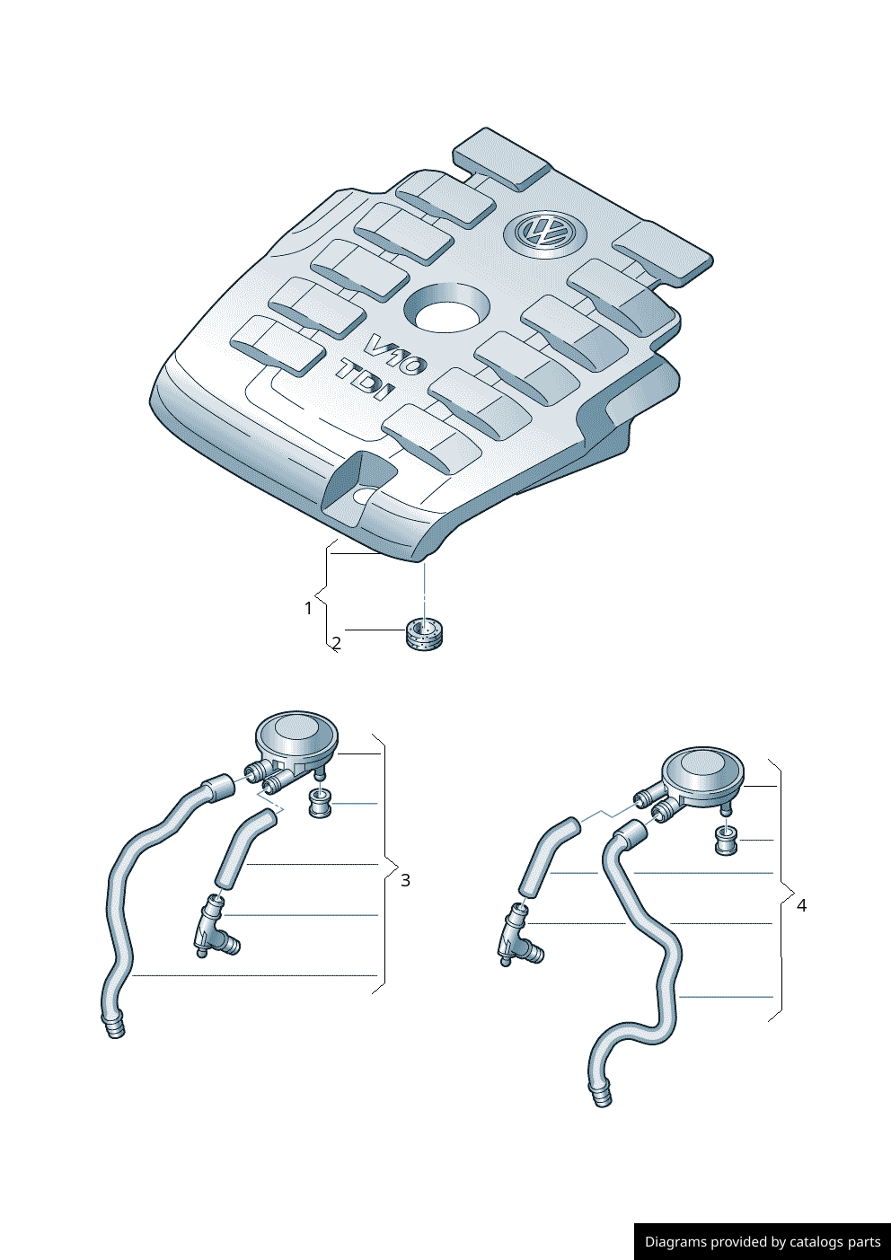 Volkswagen Cover For Intake Manifold 07Z103925M - LLLParts