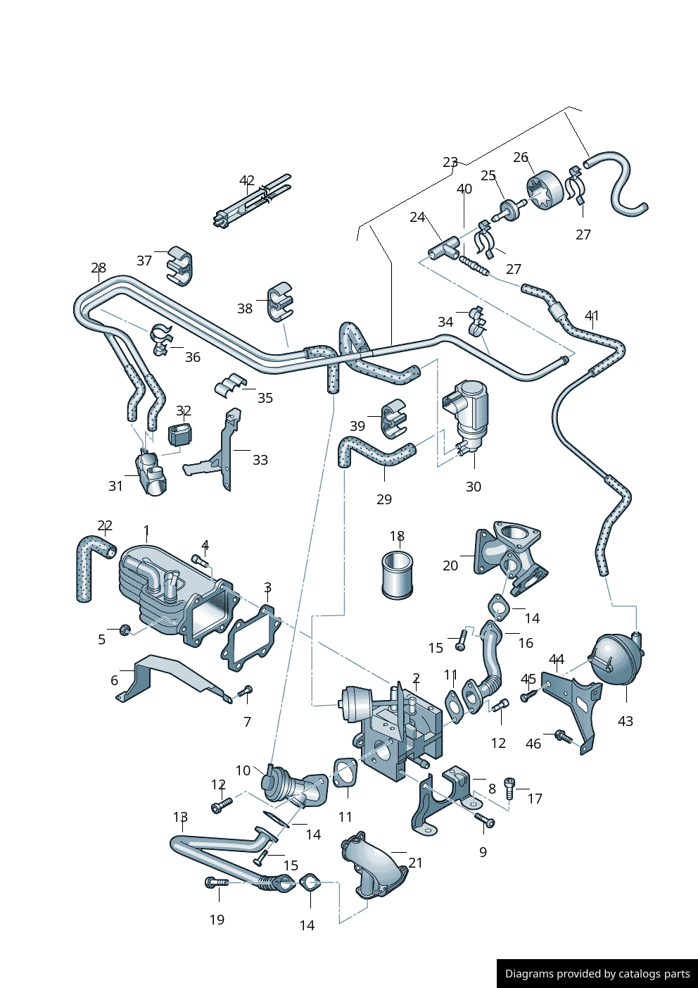 Volkswagen Vacuum Pipe 059131381Q - LLLParts