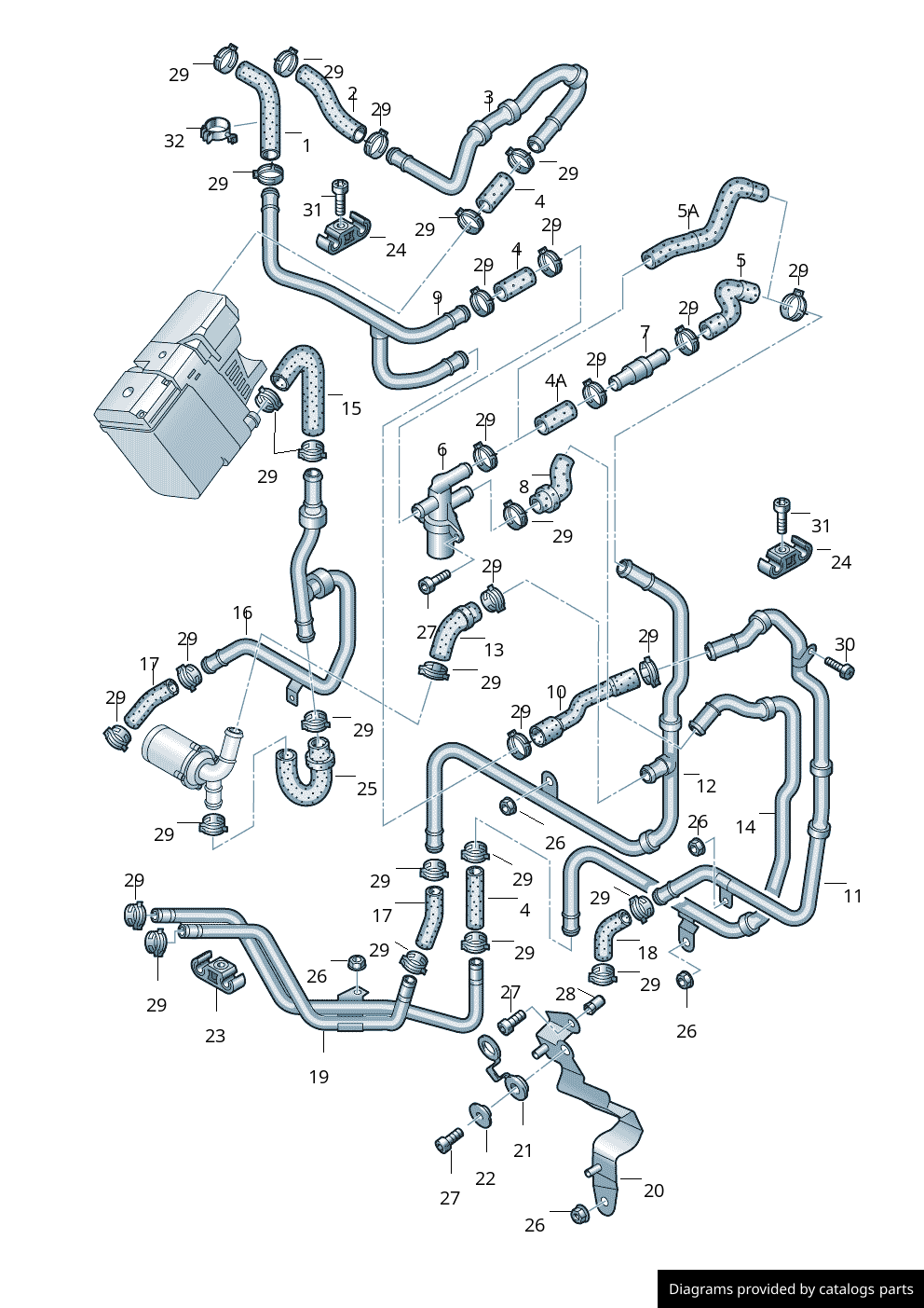Volkswagen Coolant Pipe 7L0819927C - LLLParts