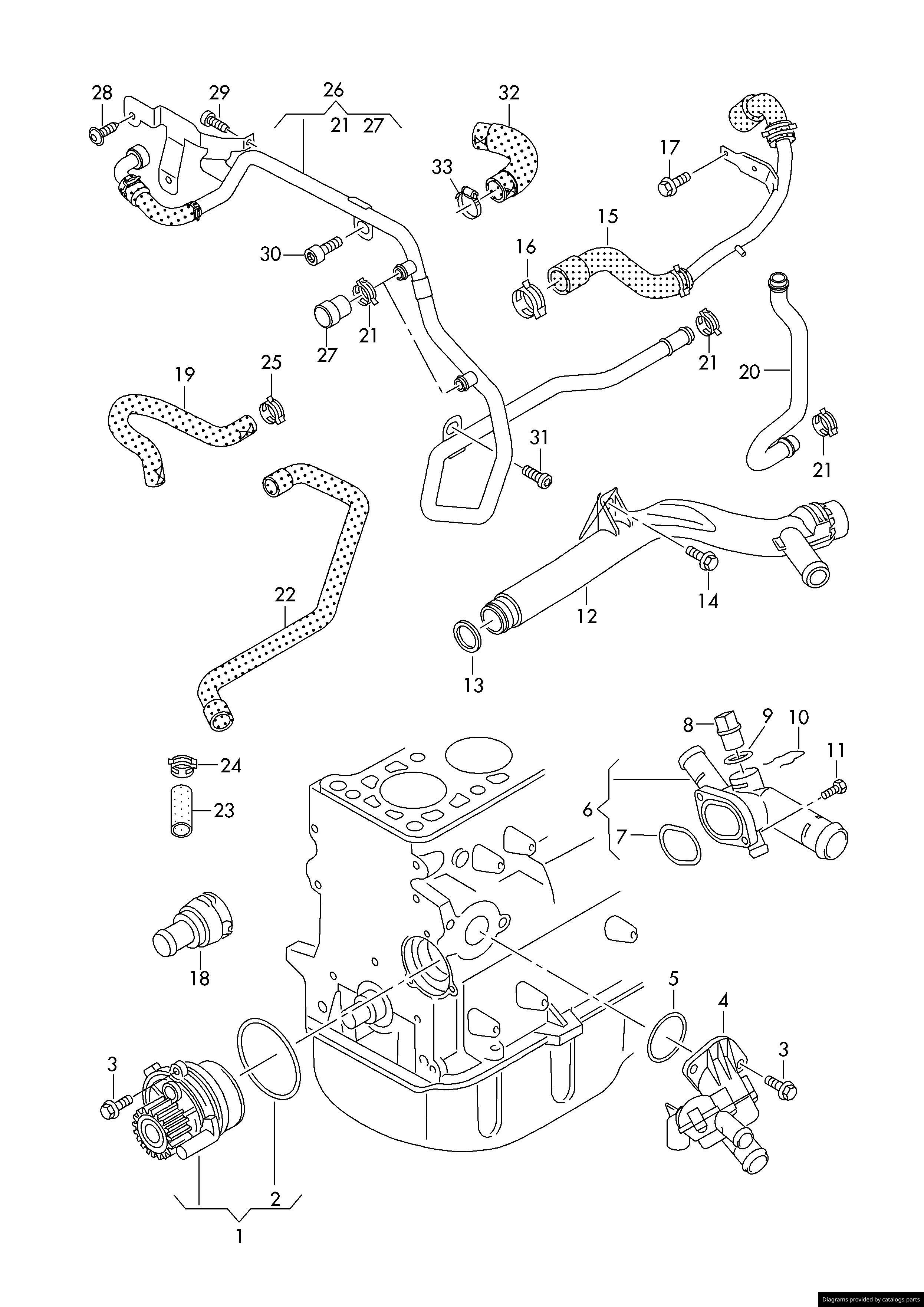 Volkswagen Coolant Hose 2X0122157 - LLLParts