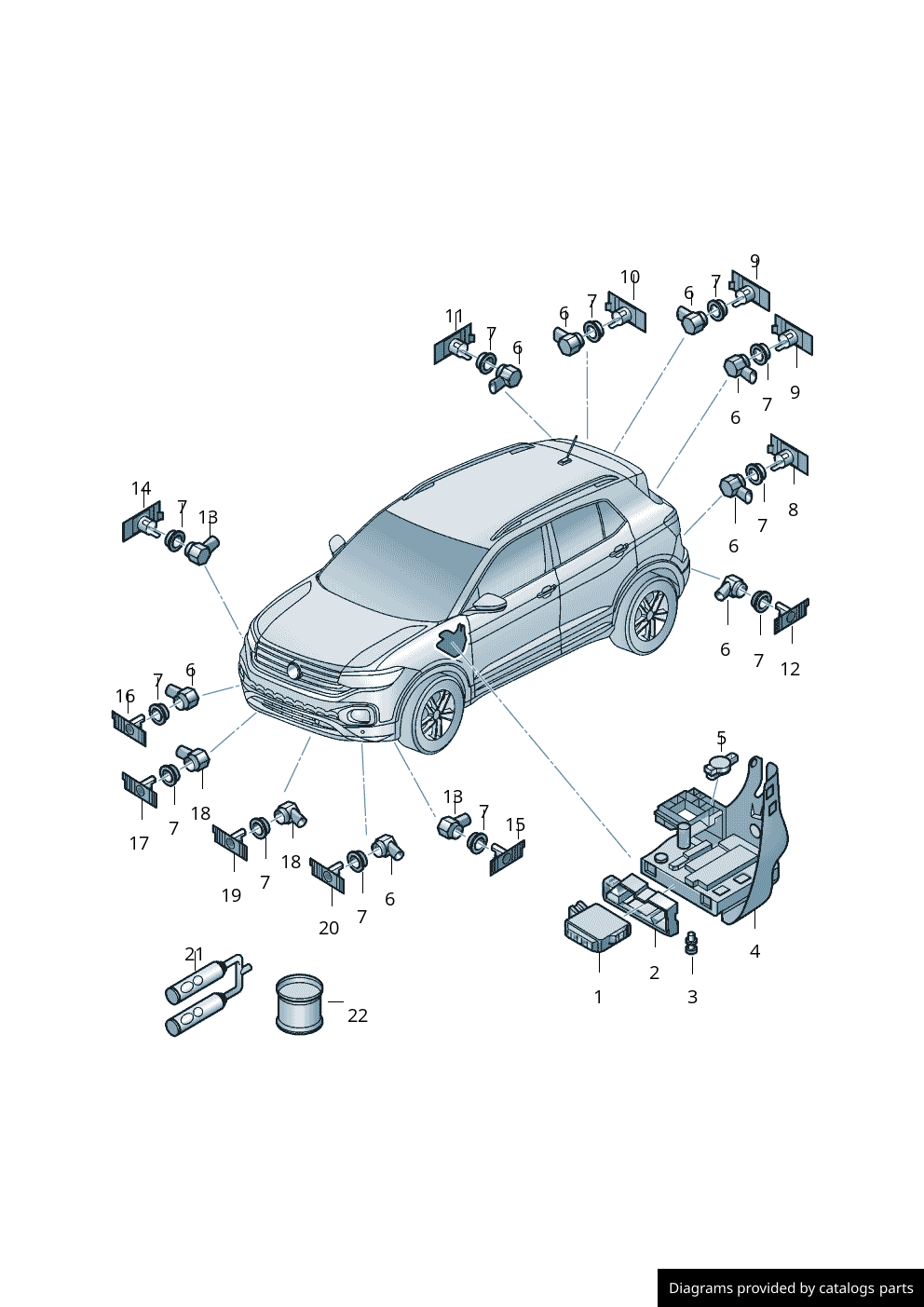 Volkswagen Sensor Bracket 2GM919492 - LLLParts