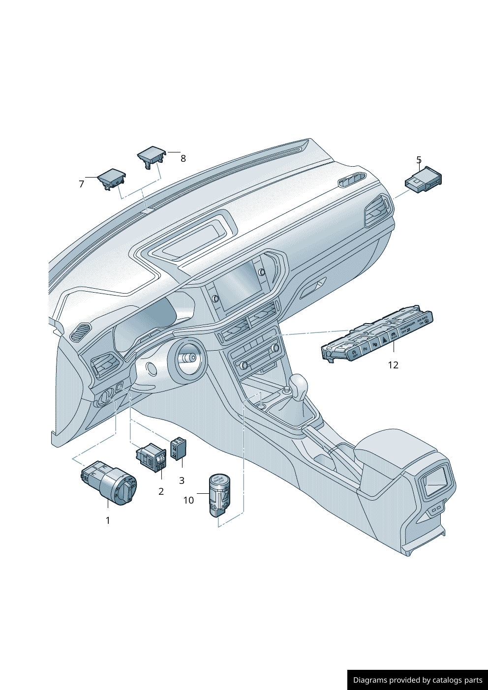 Volkswagen Satin Black/Black 5G0941431ABTKK - LLLParts