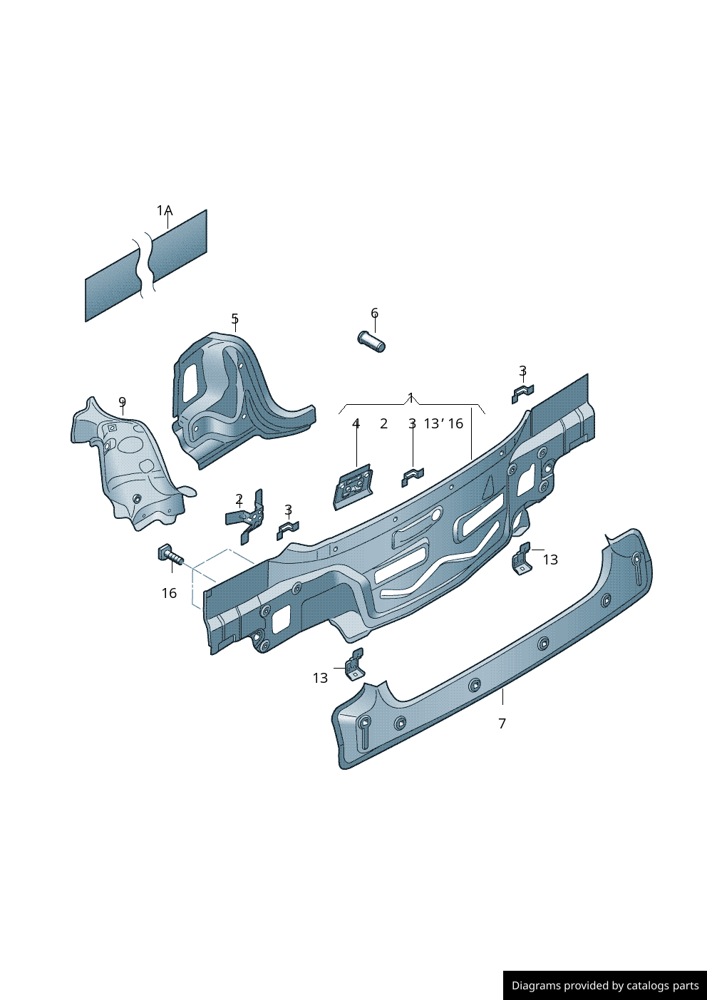 Volkswagen Cross Panel 6R6813301C - LLLParts