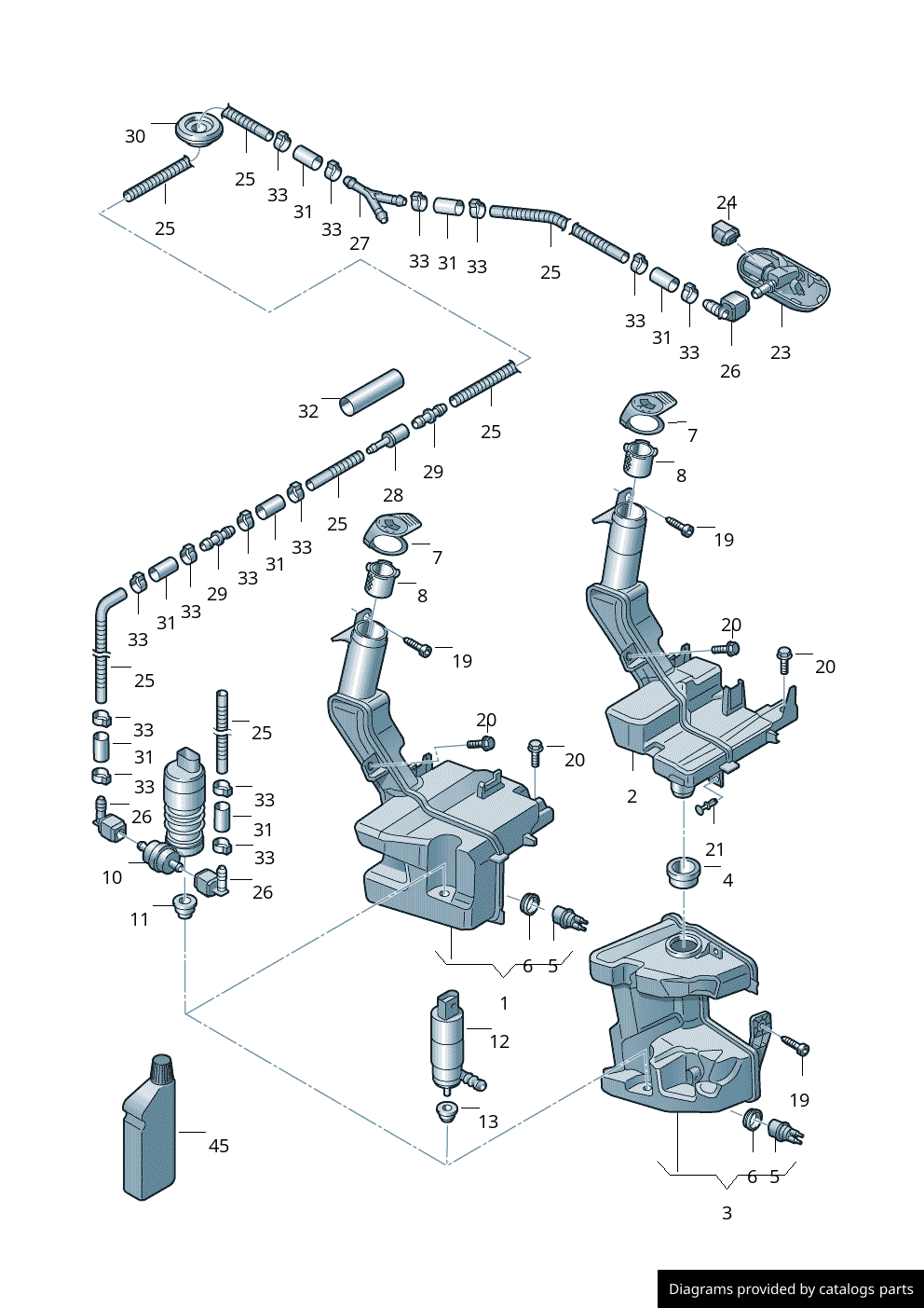 Volkswagen Fluid Reservoir 3AA955453G - LLLParts