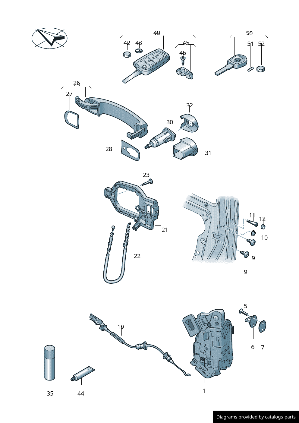 Volkswagen Bowden Cable 7C0837085 - LLLParts