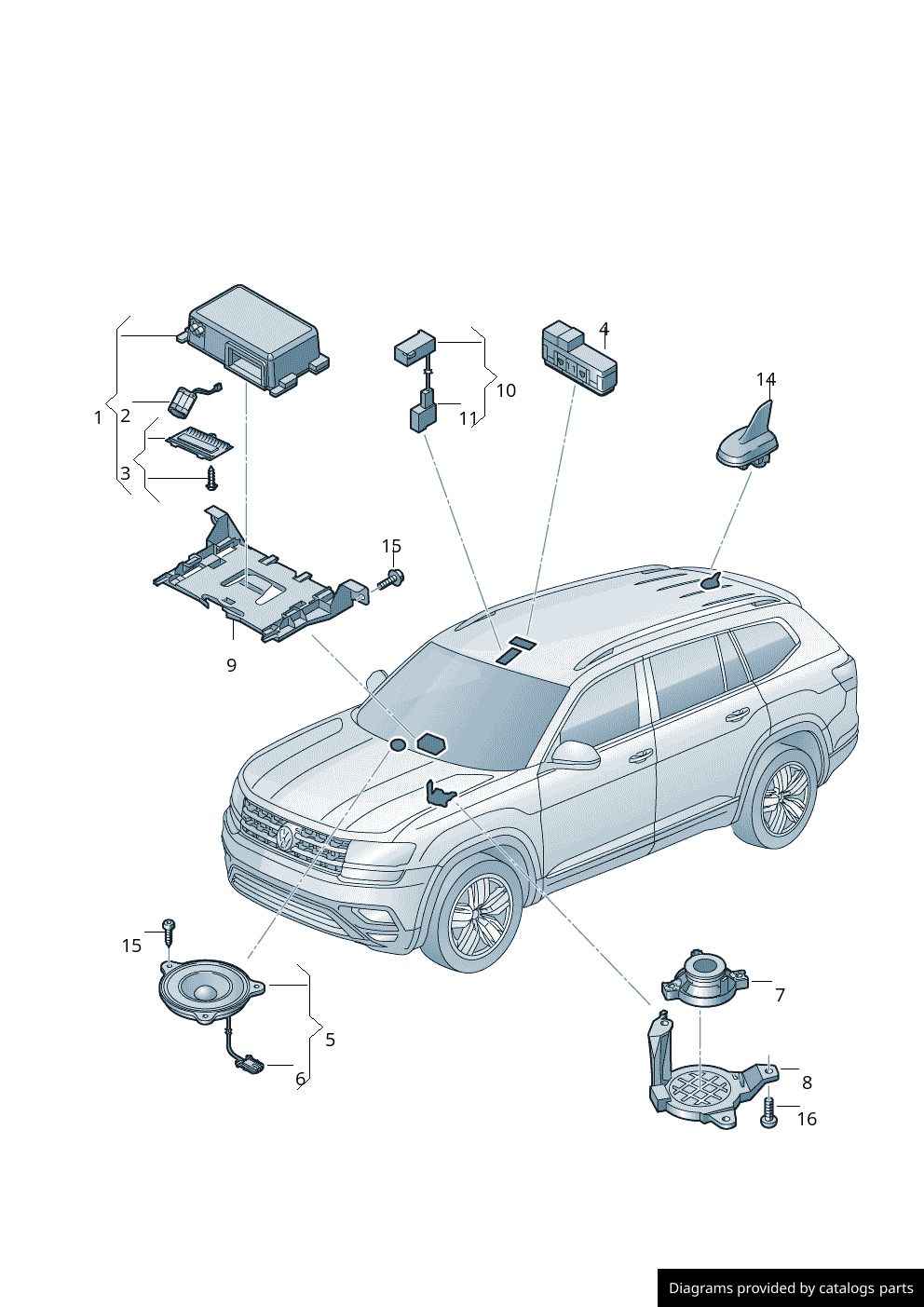 Volkswagen Control Unit ForOnline Services 5WA035283 - LLLParts