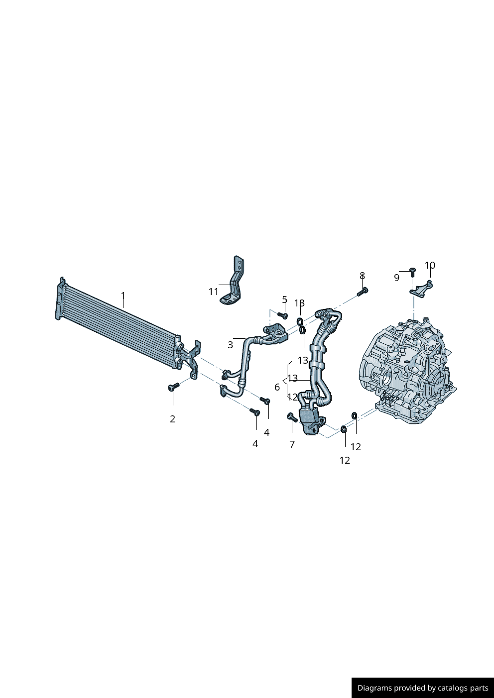 Volkswagen Gear Oil Cooler 3QF317019C - LLLParts