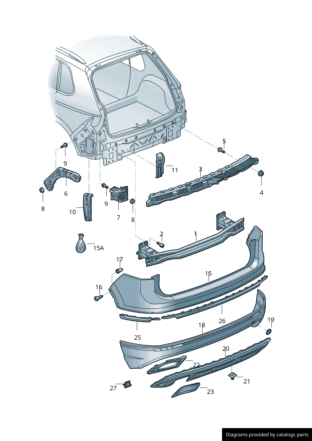 Volkswagen Granite Grey Metallic 5NN807568BYE4 - LLLParts