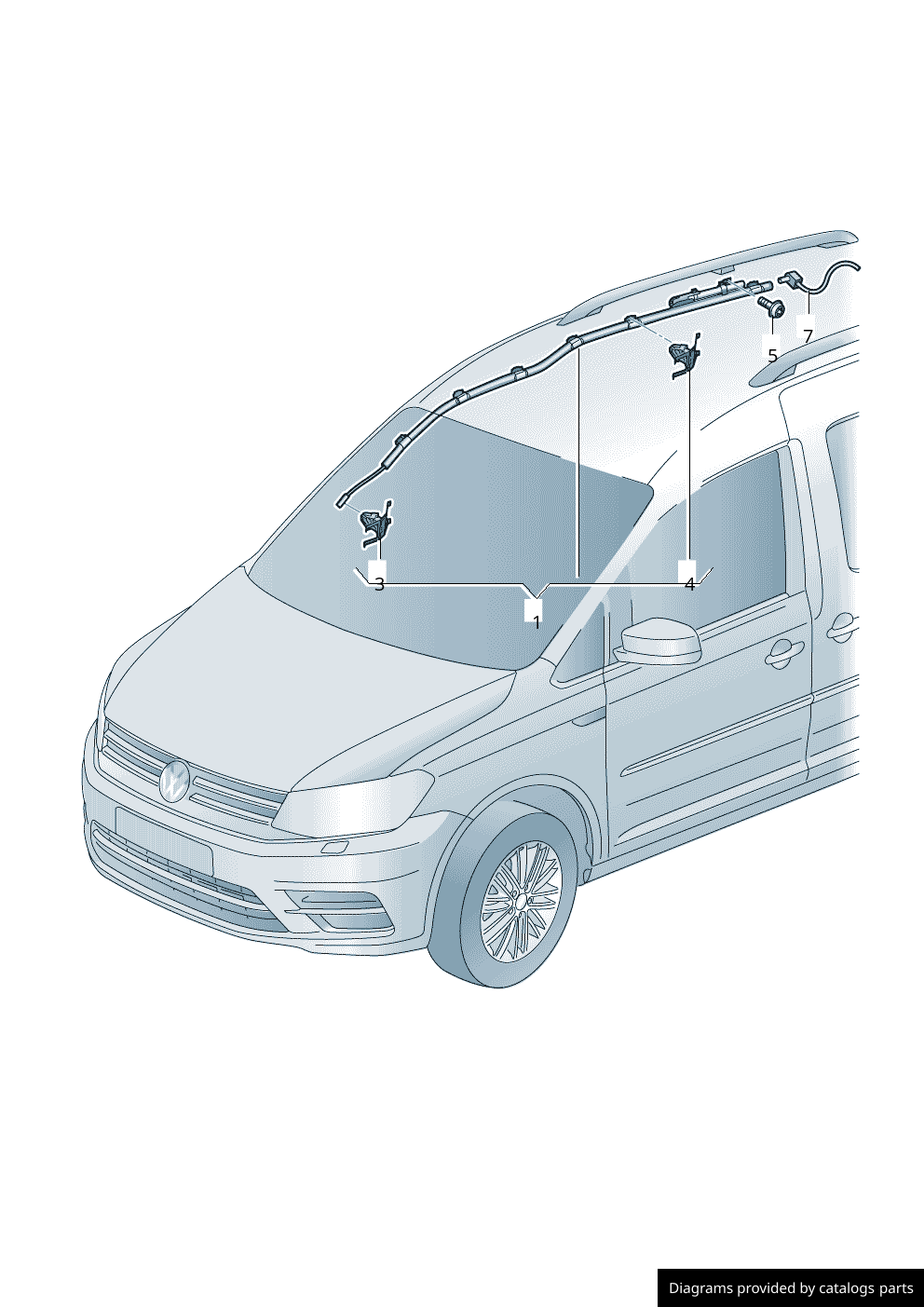 Volkswagen Head Airbag Unit 2K5880742D - LLLParts