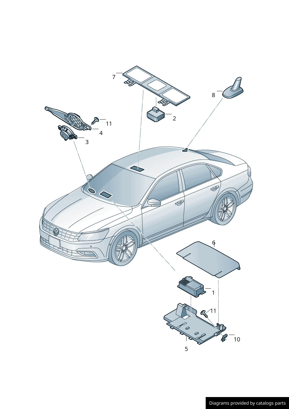 Volkswagen Control Unit For PreparingOnline Services 561035003 - LLLParts