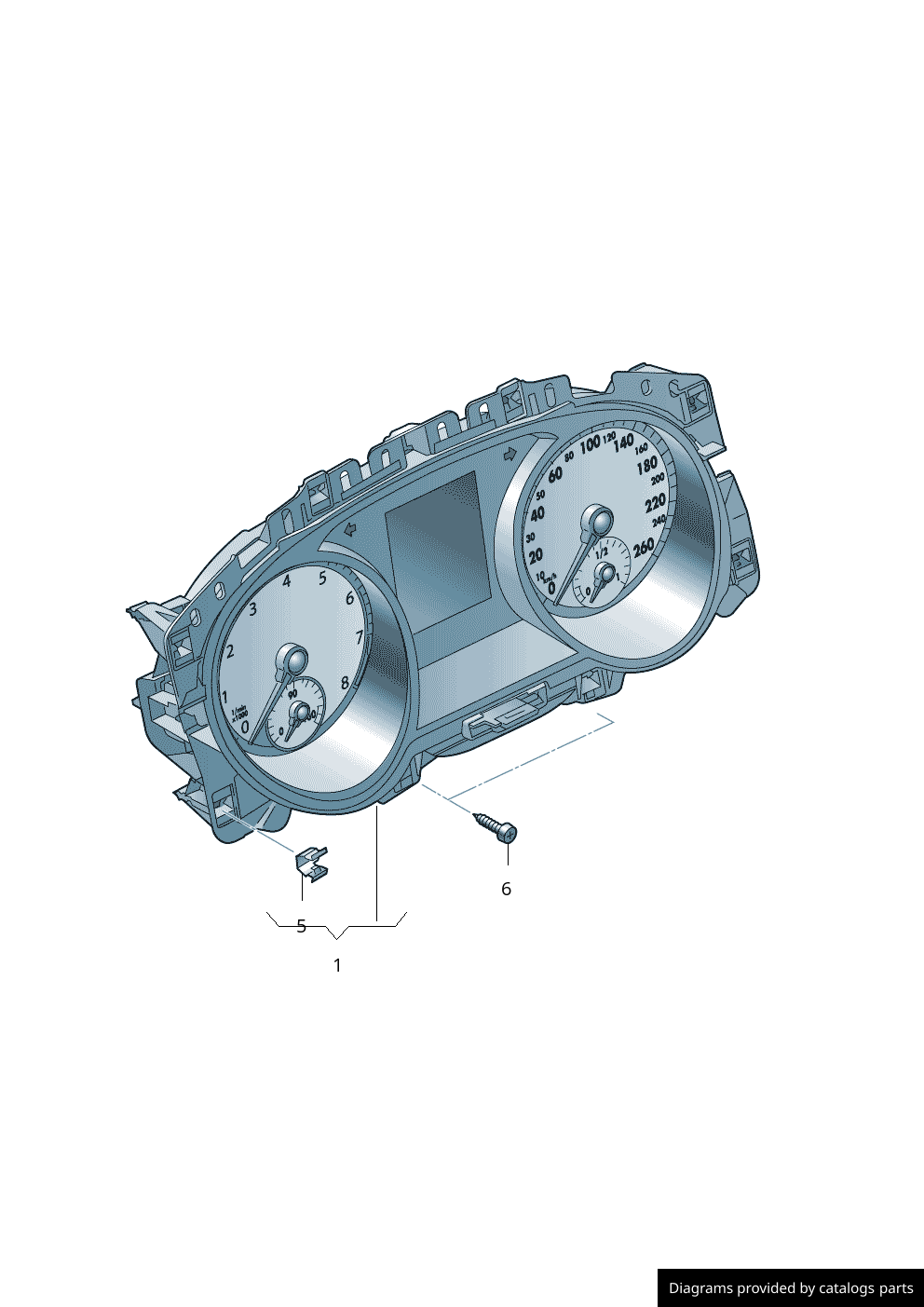 Volkswagen Combi-Instrument 5TA920741C - LLLParts