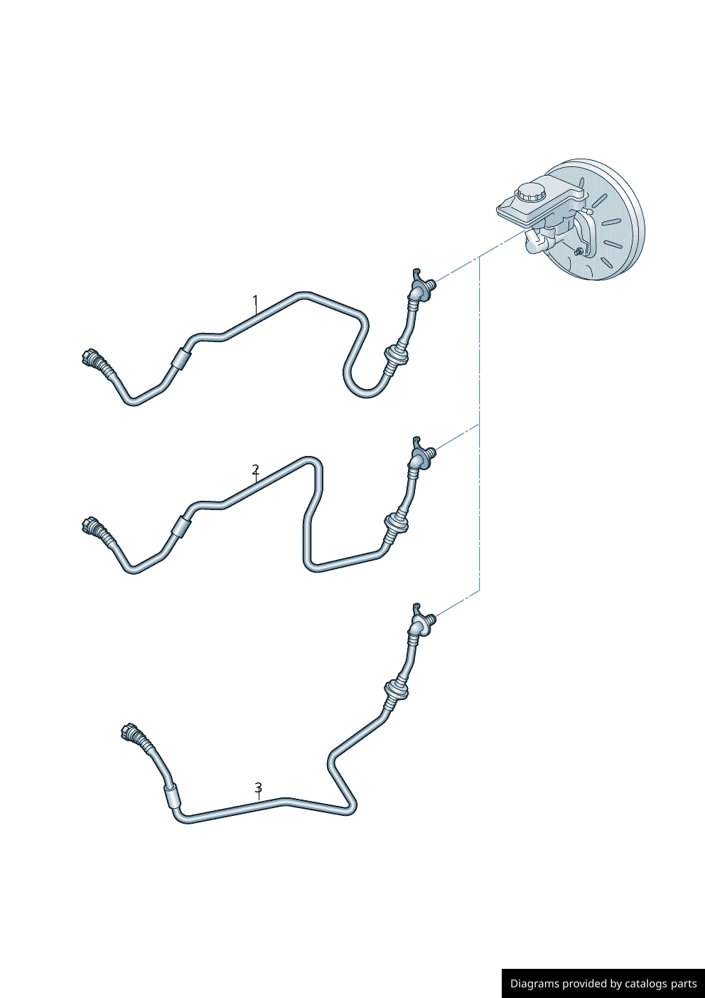 Volkswagen Vacuum Pipe WithNon-Return Valve 5QN612041H - LLLParts