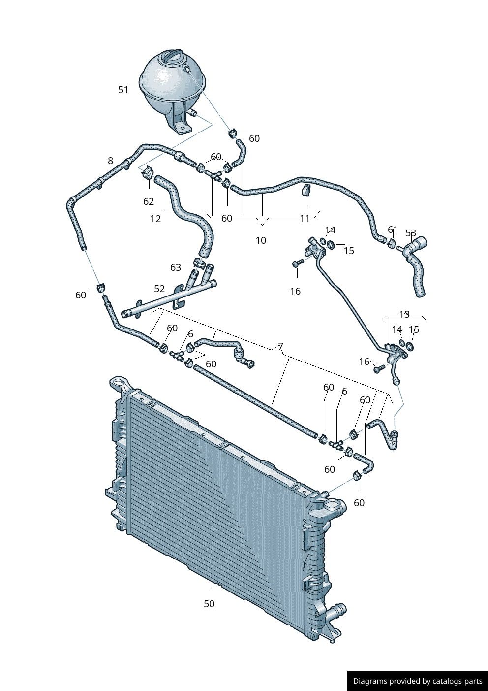 Volkswagen Coolant Hose 2H3122447A - LLLParts